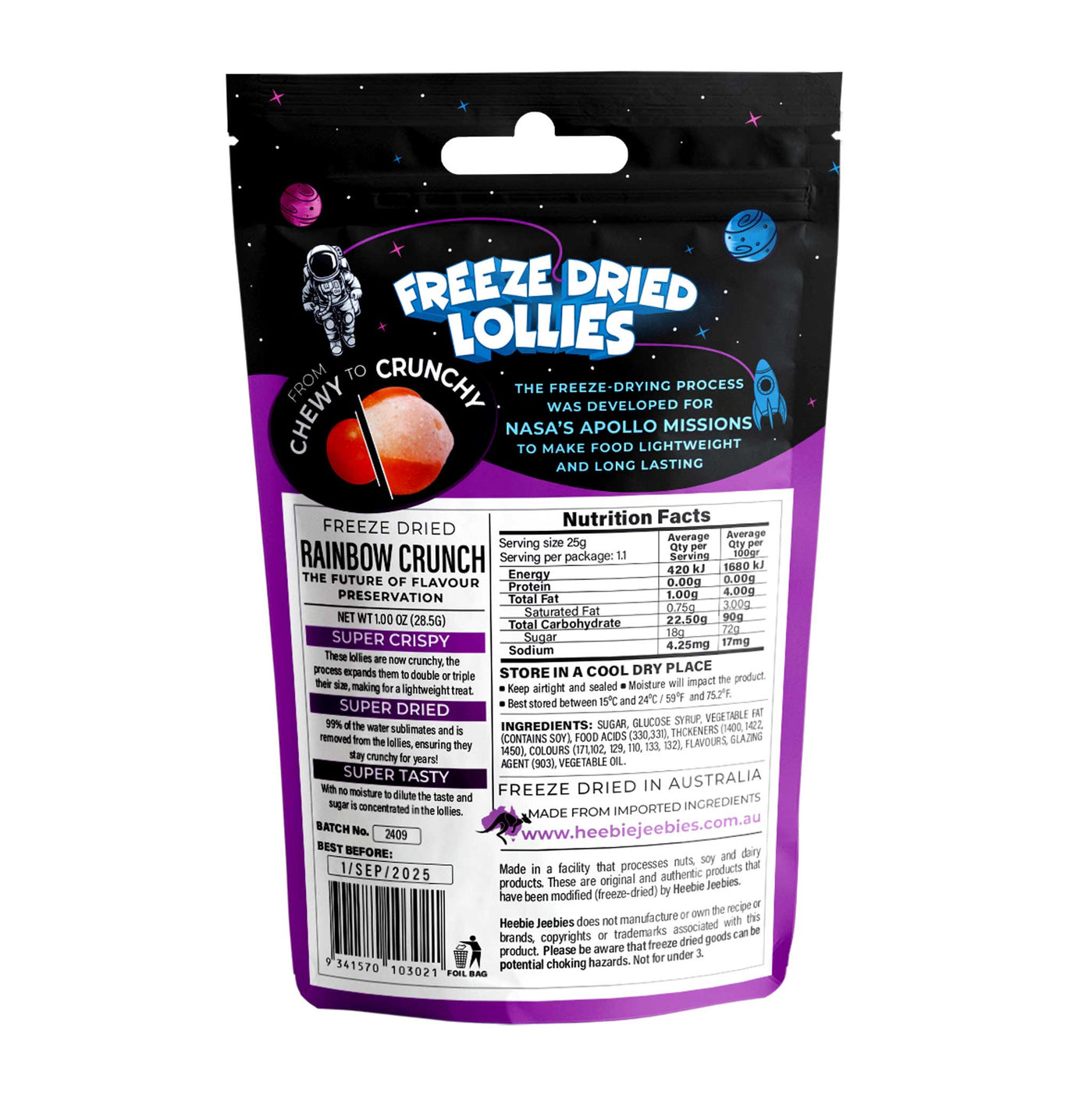 Freeze Dried Candy Rainbow Crunch Mini Pack — Heebie Jeebies Aus