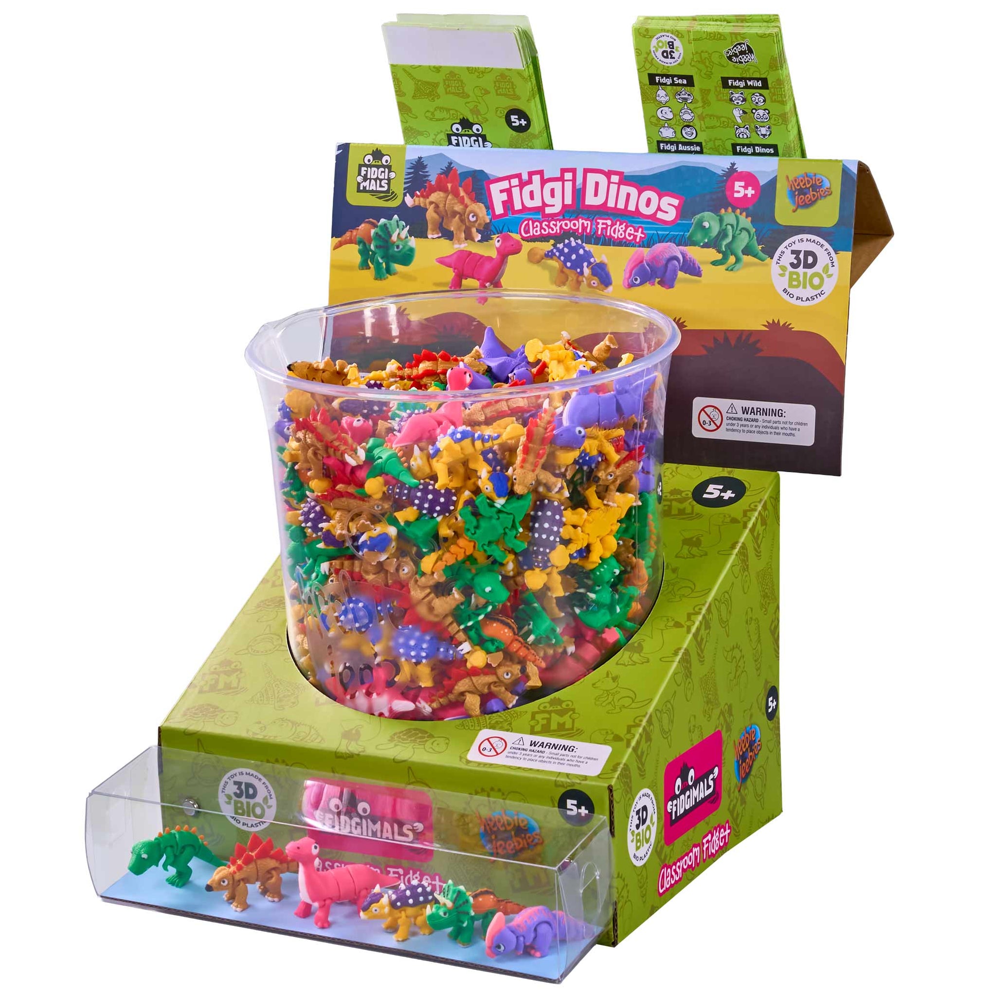 Classroom Fidgi Dino - Collector Tube — Heebie Jeebies Aus