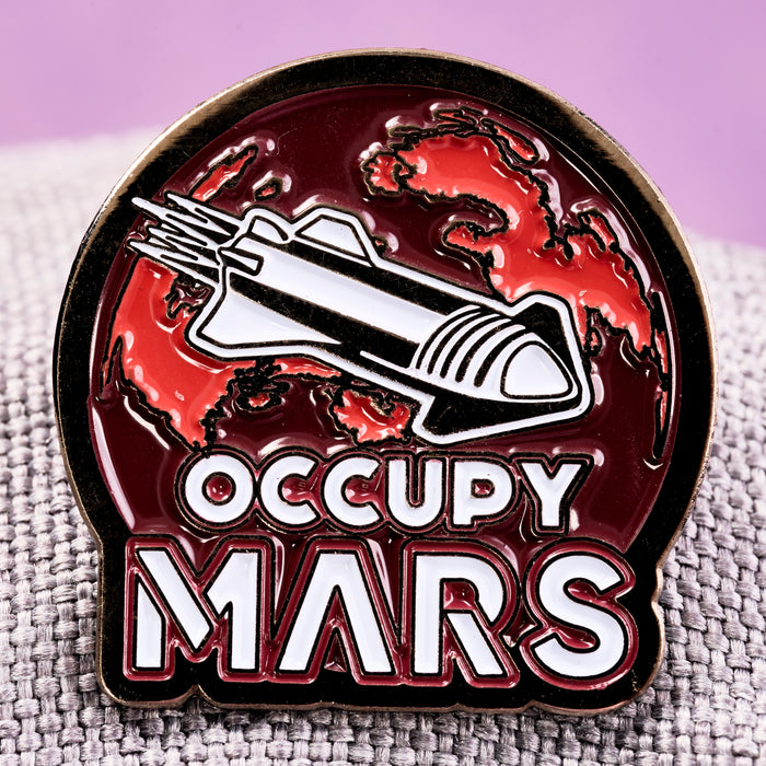 Enamel Pin | Space | Occupy Mars Pin — Heebie Jeebies Aus